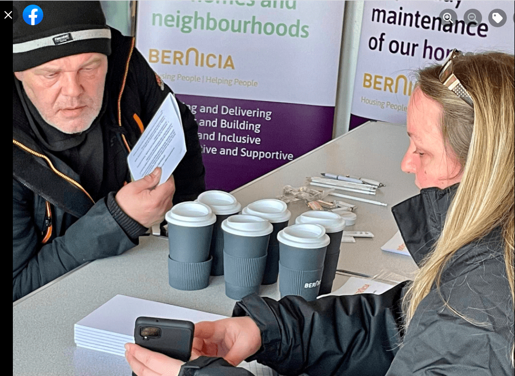 Talking safety with tenants at Northumbria Lodge | Bernicia Homes